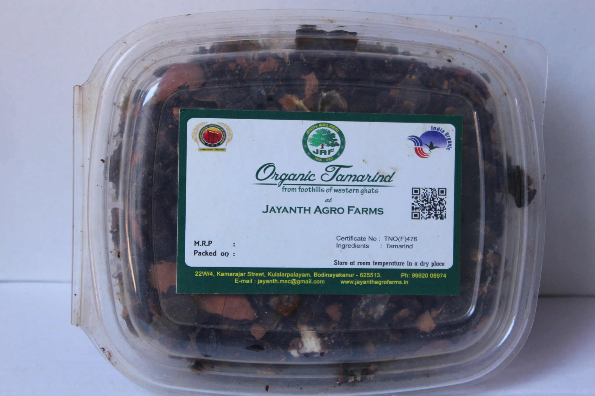 Organic Tamarind Box packing (500gm) – Jayanth Agro Farms
